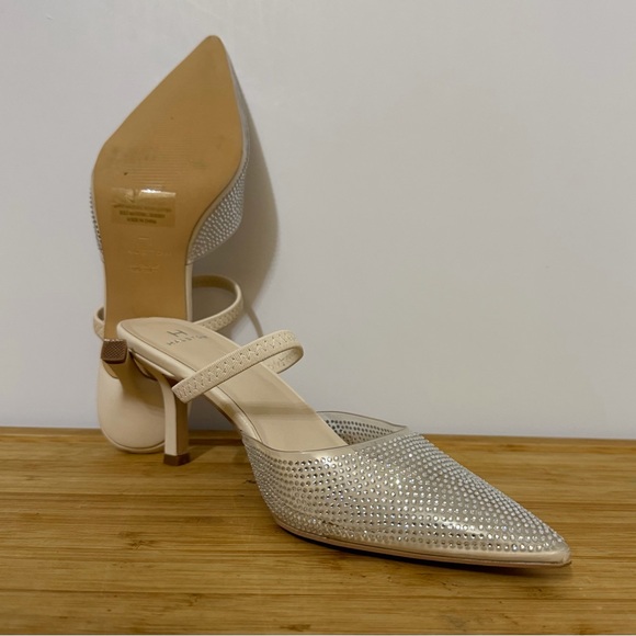 H by Halston | Shoes | H By Halston Cream And Silver Heels | Poshmark
